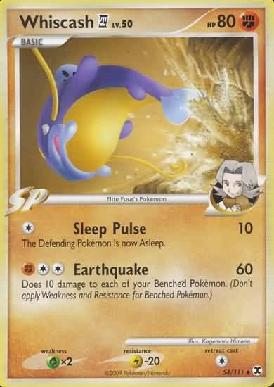 Pokemon Platinum Rising Rivals Single Card Uncommon Whiscash 4 54 - ToyWiz