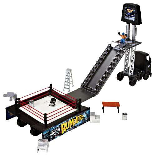 WWE Wrestling Rumblers Series 1 Transforming Rumble Rig Exclusive Mini ...