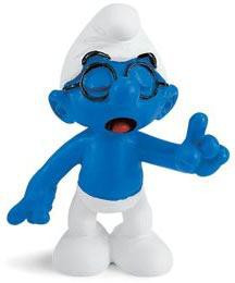 The Smurfs Brainy Smurf Mini Figure Schleich - ToyWiz
