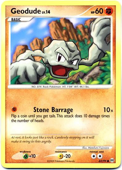 Pokemon Trading Card Game Platinum Arceus Single Card Common Geodude 65 ...