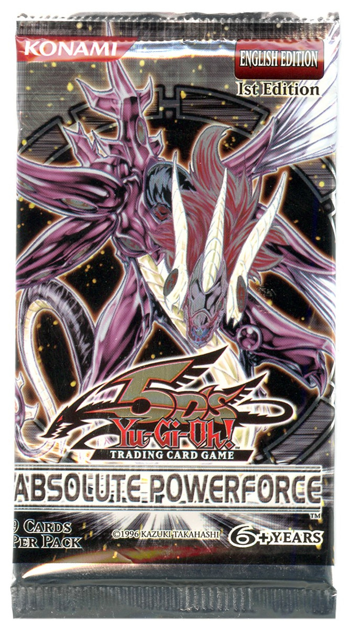Yugioh Trading Card Game Absolute Powerforce 1st Edition Booster Pack 9