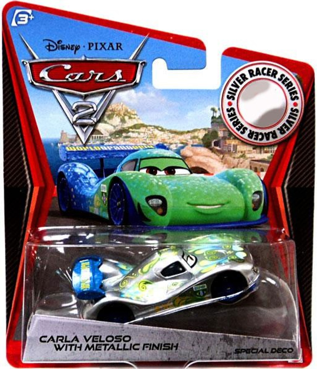 Disney Pixar Cars Cars 2 Silver Racer Series Carla Veloso with Metallic Finish Exclusive 155 ...