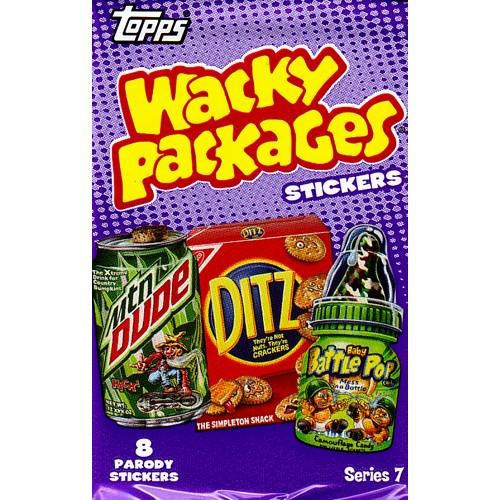 Wacky Packages Topps Series 7 Trading Card Sticker Pack 8 Cards - ToyWiz