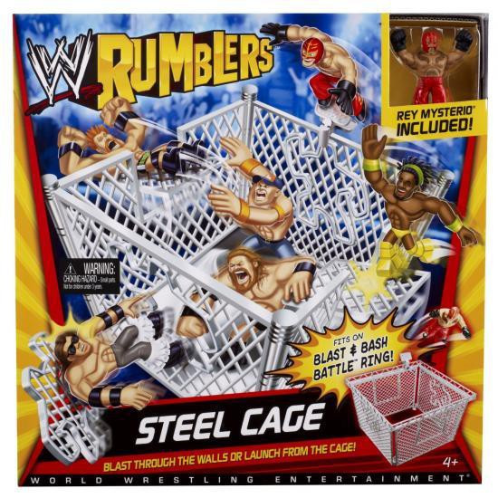WWE Wrestling Rumblers Series 1 Steel Cage Ring Mini Figure Playset ...