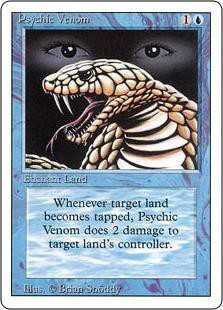 Magic The Gathering Revised Single Card Common Psychic Venom - ToyWiz