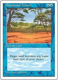 Magic The Gathering 4th Edition Single Card Common Phantasmal Terrain ...