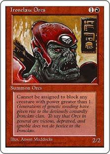 Magic The Gathering 4th Edition Single Card Common Ironclaw Orcs - ToyWiz