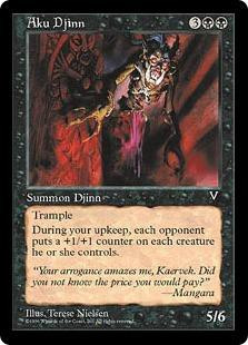 Magic The Gathering Visions Single Card Rare Aku Djinn - ToyWiz
