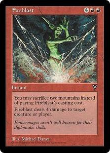Magic The Gathering Visions Single Card Common Fireblast - ToyWiz