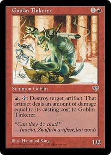 Magic The Gathering Mirage Single Card Common Goblin Tinkerer - ToyWiz