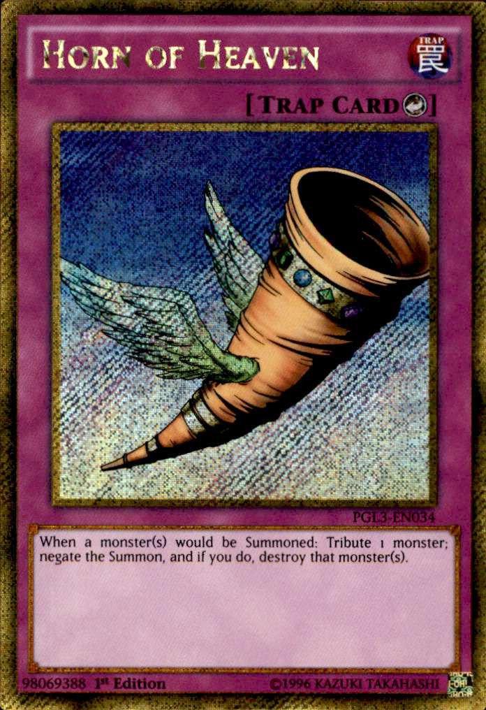YuGiOh Premium Gold Infinite Gold Single Card Gold Secret Rare Horn of ...