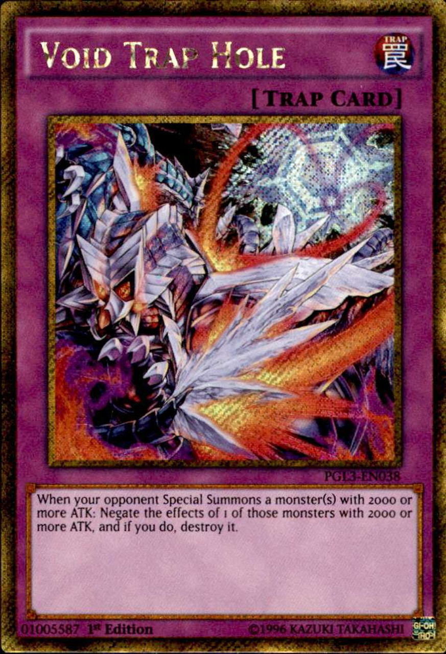YuGiOh Premium Gold Infinite Gold Single Card Gold Secret Rare Void Trap Hole PGL3-EN038 - ToyWiz