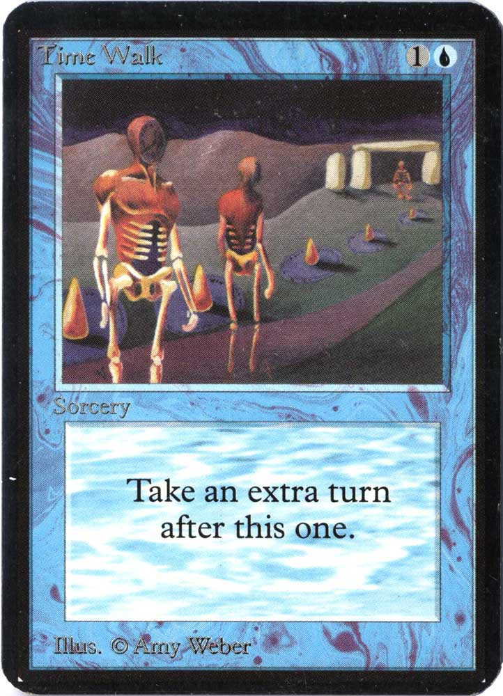 Magic The Gathering Alpha Single Card Rare Time Walk Very Slight Play ...