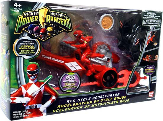 Power Rangers Mighty Morphin Red Cycle Accelerator Action Figure ...