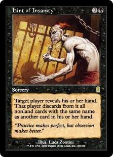 Magic The Gathering Odyssey Single Card Rare Hint of Insanity 143 - ToyWiz