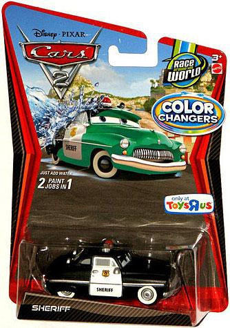 Disney Pixar Cars Cars 2 Color Changers Sheriff Exclusive 155 Diecast ...