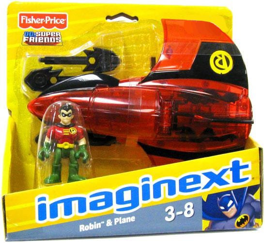 Fisher Price DC Super Friends Imaginext Robin Plane Exclusive 3 Figure ...