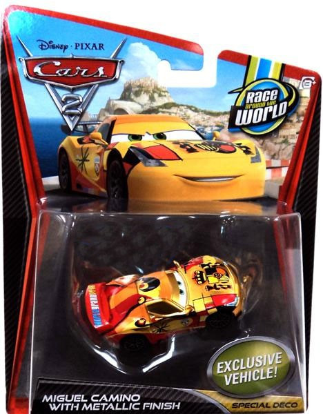 Disney Pixar Cars Cars 2 Main Series Miguel Camino with Metallic Finish ...