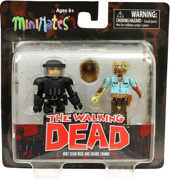 The Walking Dead Minimates Series 3 Riot Gear Rick Guard Zombie ...