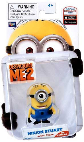 Despicable Me 2 Minion Stuart 2 Action Figure Think Way - ToyWiz