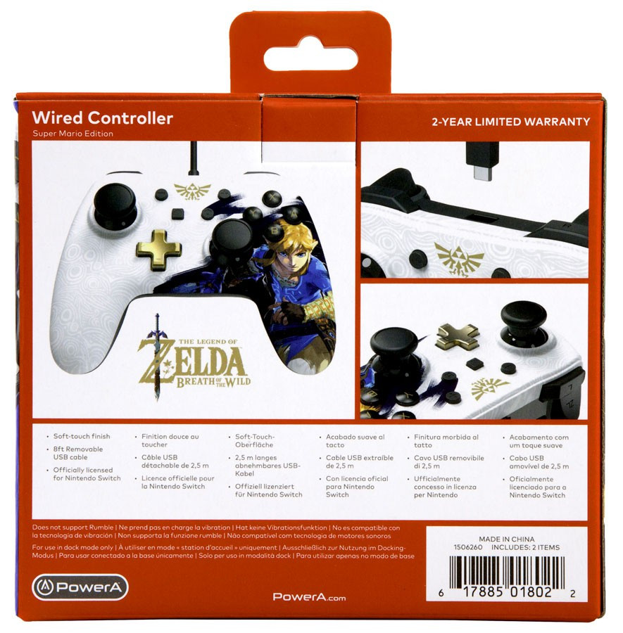 Nintendo Switch Zelda Breath of the Wild Wired Exclusive Video Game ...