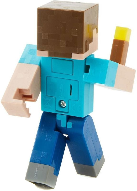 Minecraft Light Up Torch-Sparking Steve 5 Action Figure Light-Up Mattel ...