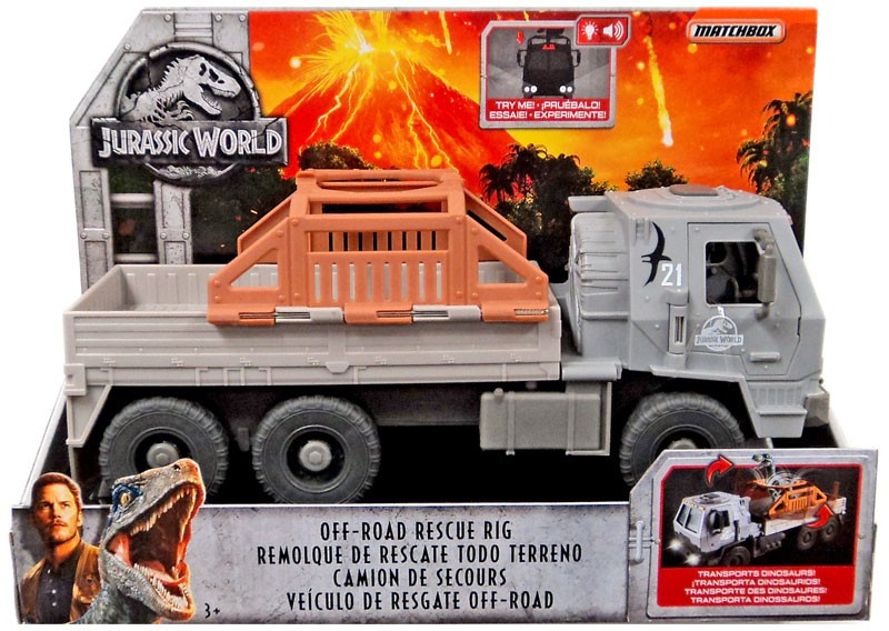 Jurassic World Matchbox Off-Road Rescue Rig 3.75 Vehicle Mattel - ToyWiz