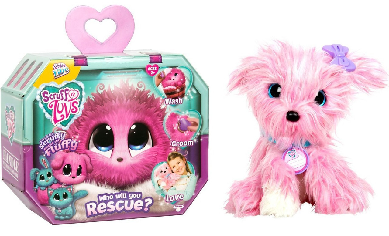 Little Live Pets Scruff A Luvs PINK Plush Surprise Rescue Pet Moose ...