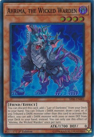 YuGiOh Lair of Darkness Structure Deck Single Card Super Rare Ahrima ...