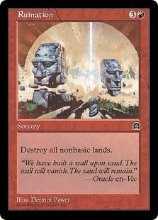 Magic The Gathering Stronghold Single Card Rare Ruination - ToyWiz