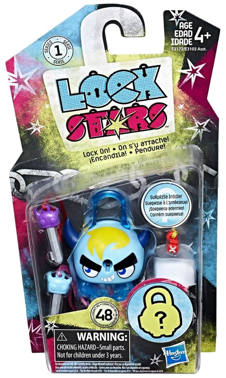 Lock Stars Series 1 Blue Horned Monster Figure Hasbro Toys - ToyWiz