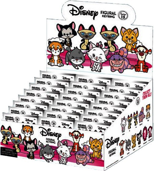 Disney 3D Figural Keyring Disney Series 19 Cats Mystery Box 24 Packs ...
