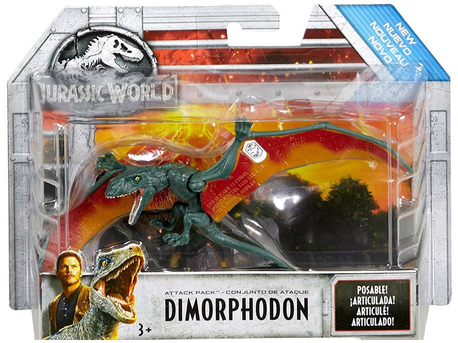Jurassic World Fallen Kingdom Attack Pack Dimorphodon Action Figure ...