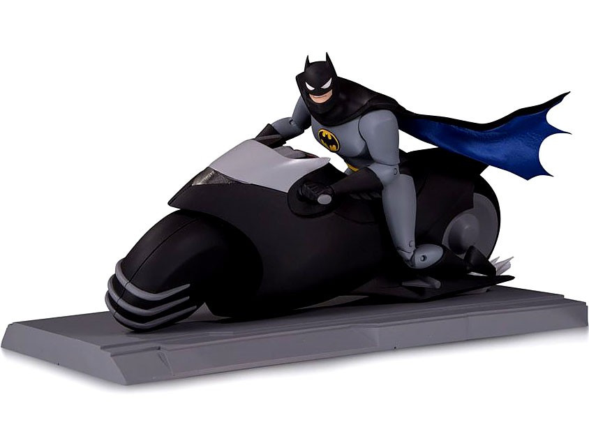 Batman The Animated Series Batman on Batcycle 6.3 Action Figure Vehicle ...