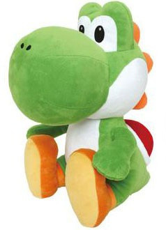 Super Mario Green Yoshi 17 Plush Sitting Taito - ToyWiz