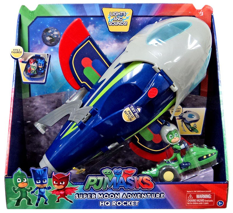 Disney Junior PJ Masks Super Moon Adventure HQ Rocket Playset Gekko ...
