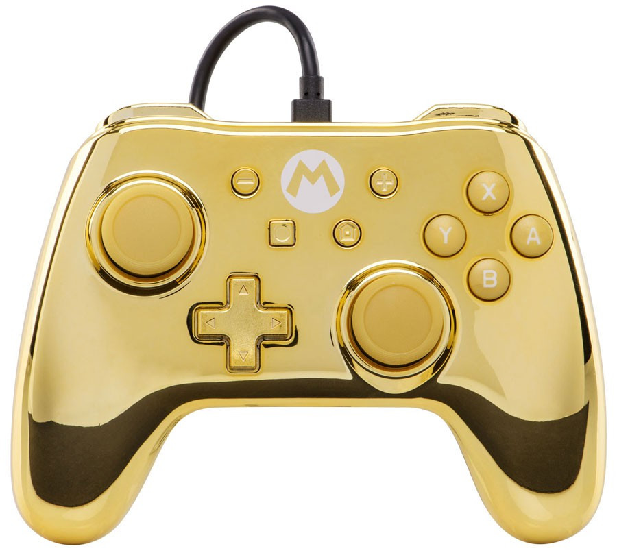 Nintendo Switch Super Mario Gold Chrome Mario Video Game Controller ...