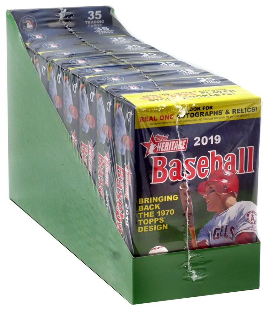 MLB Topps 2019 Heritage Baseball Trading Card HANGER Tray 8 Decks - ToyWiz