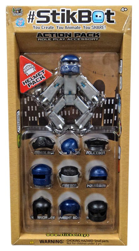 Stikbot Action Pack Series 1 Helmet Pack Zing - ToyWiz