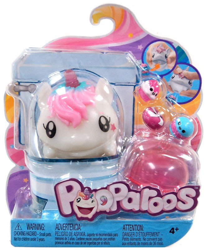 Pooparoos Pet Food White Unicorn Figure Pack Mattel - ToyWiz
