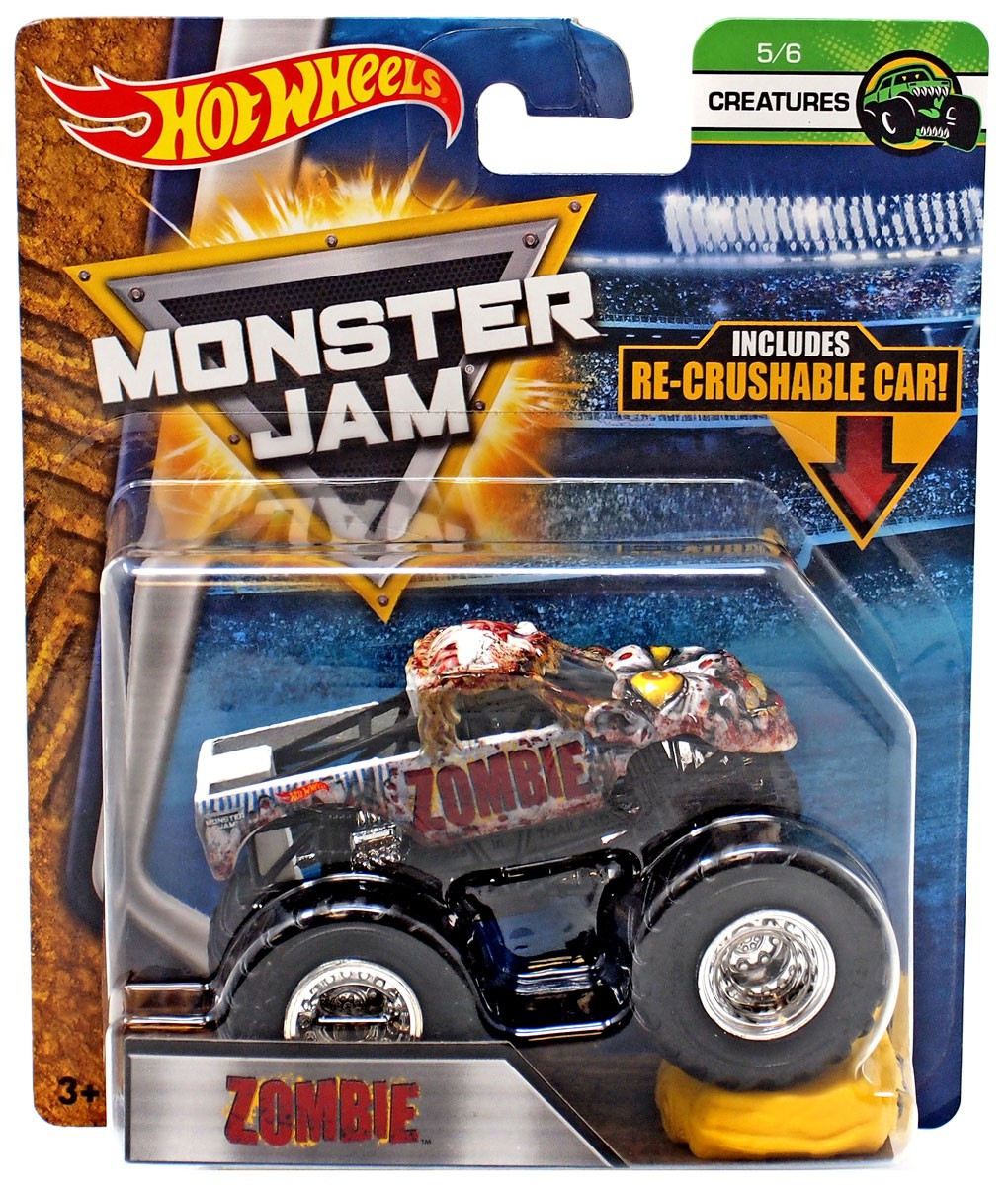 Hot Wheels Monster Jam Zombie Die-Cast Car 56 Creatures Mattel Toys ...