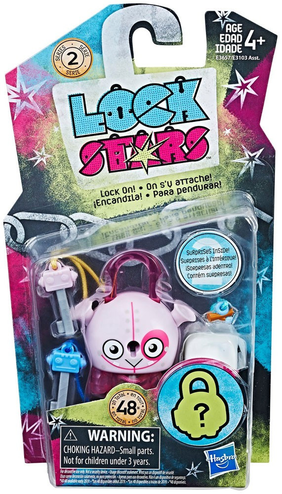 Lock Stars Series 2 Pink Robot Dog Figure Hasbro Toys - ToyWiz