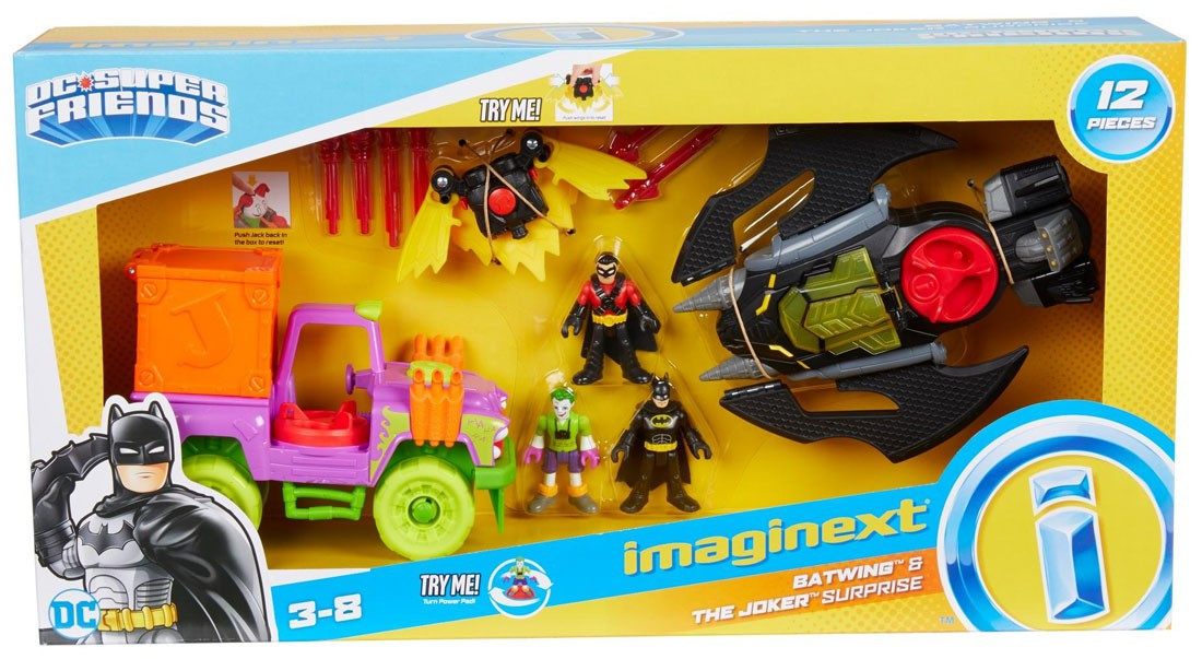 Fisher Price DC Super Friends Imaginext Batwing The Joker Surprise ...