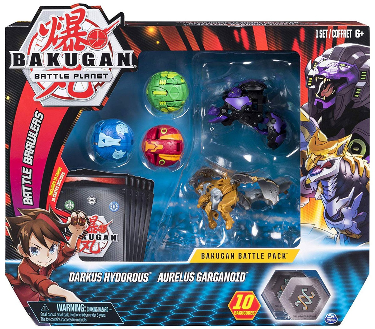 Bakugan Battle Planet Battle Brawlers Darkus Hydorous Aurelus Garganoid