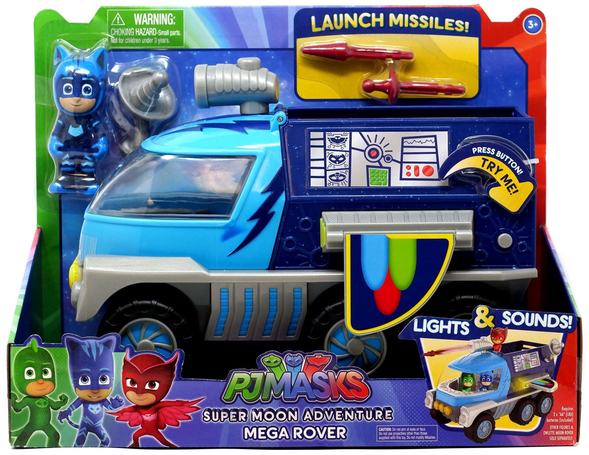 Disney Junior PJ Masks Super Moon Adventure Mega Rover Vehicle Lights ...