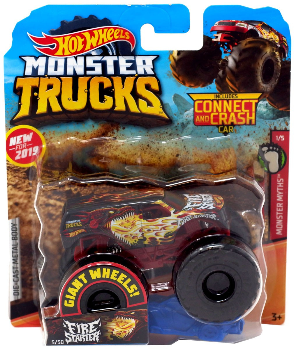 Hot Wheels Monster Trucks HW Demo Derby Fire Starter 164 Die-Cast Car ...