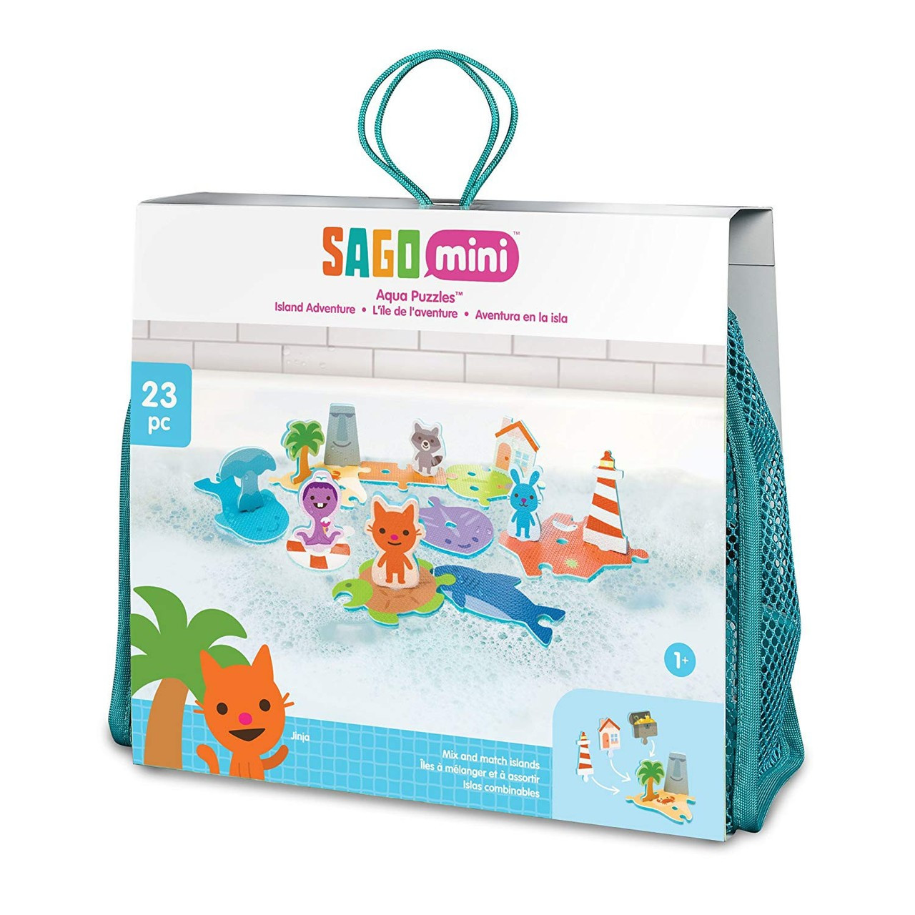 Sago Mini Aqua Puzzle Island Adventure Bath Game Bath Toy Gund - ToyWiz