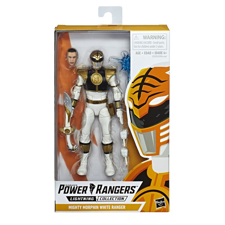 Power Rangers Mighty Morphin Lightning Collection White Ranger 6 Action ...