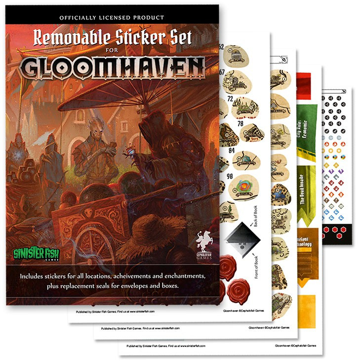 Gloomhaven Gloomhaven Removable Sticker Set Cephalofair Games - ToyWiz