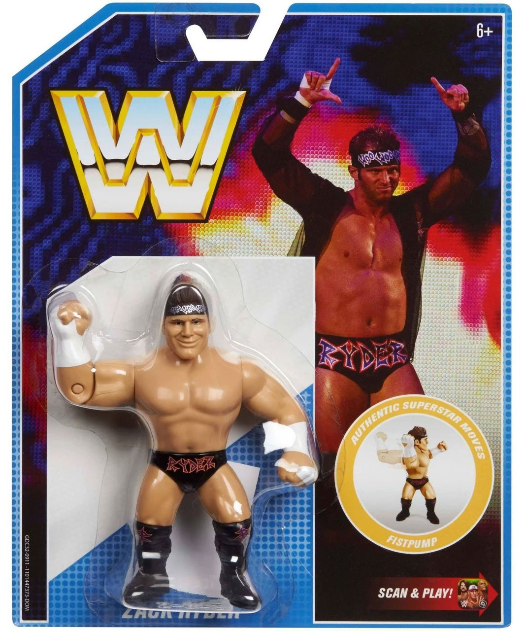 WWE Wrestling Retro Zack Ryder Action Figure Mattel Toys - ToyWiz